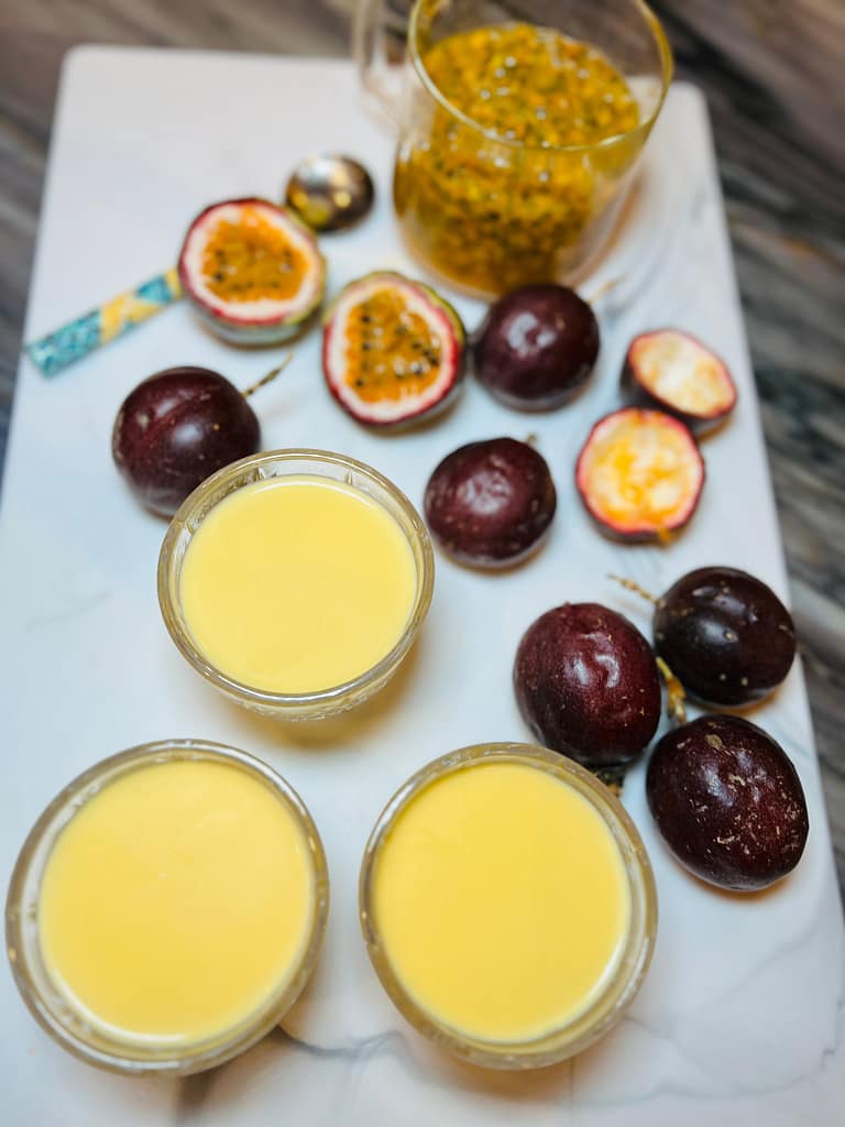 Learn how to make Passion Fruit Posset With Homegrown Honey